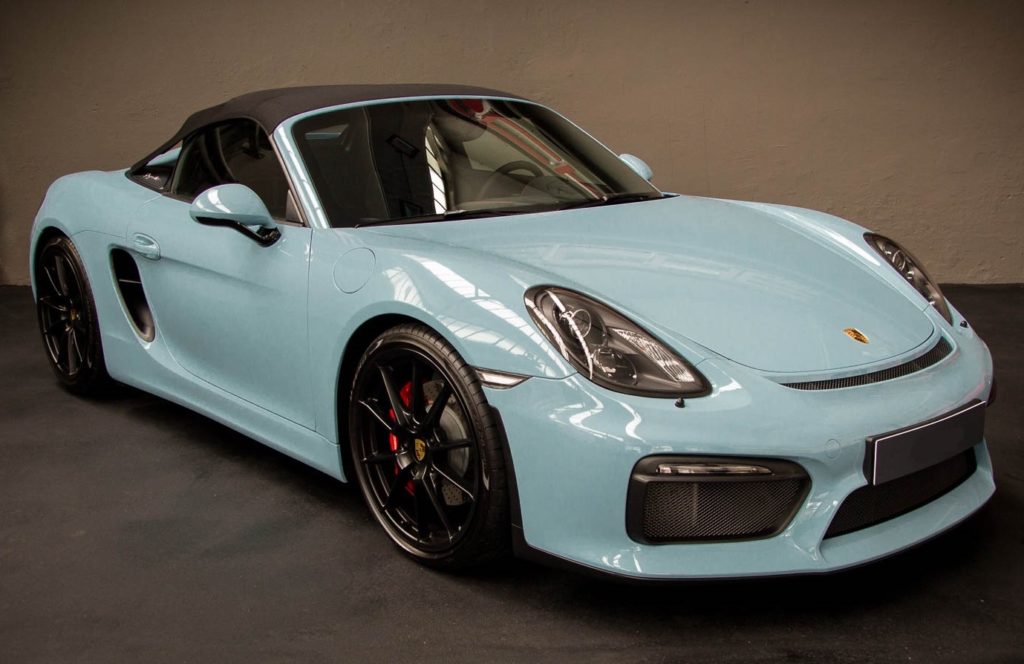Boxster (981) Spyder; 12/17; 6600km; Bleu Gulf; Boite Méca. - PZRO ...